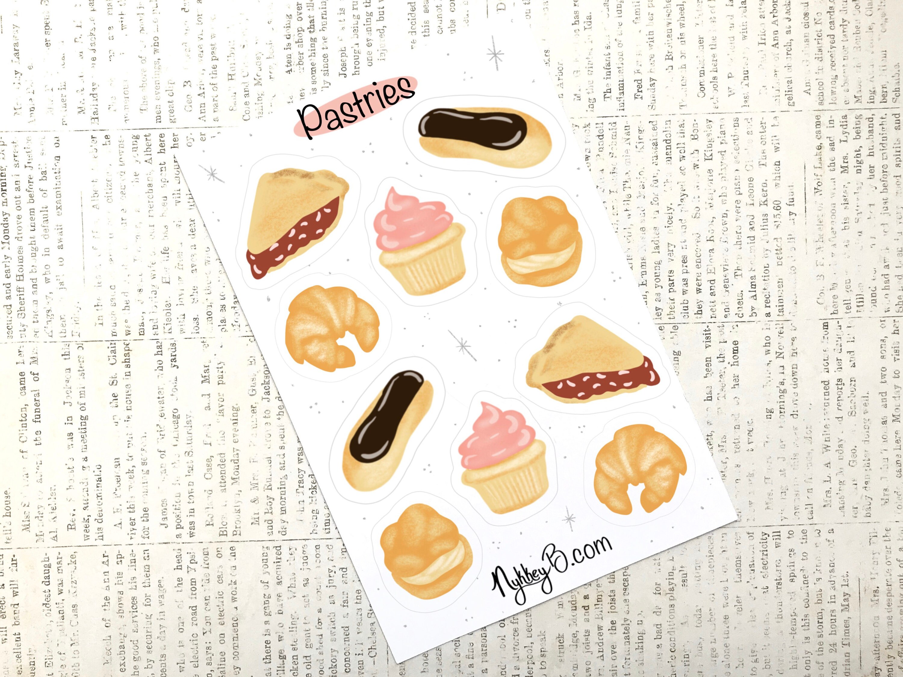 Pastries Sticker Sheet - Etsy