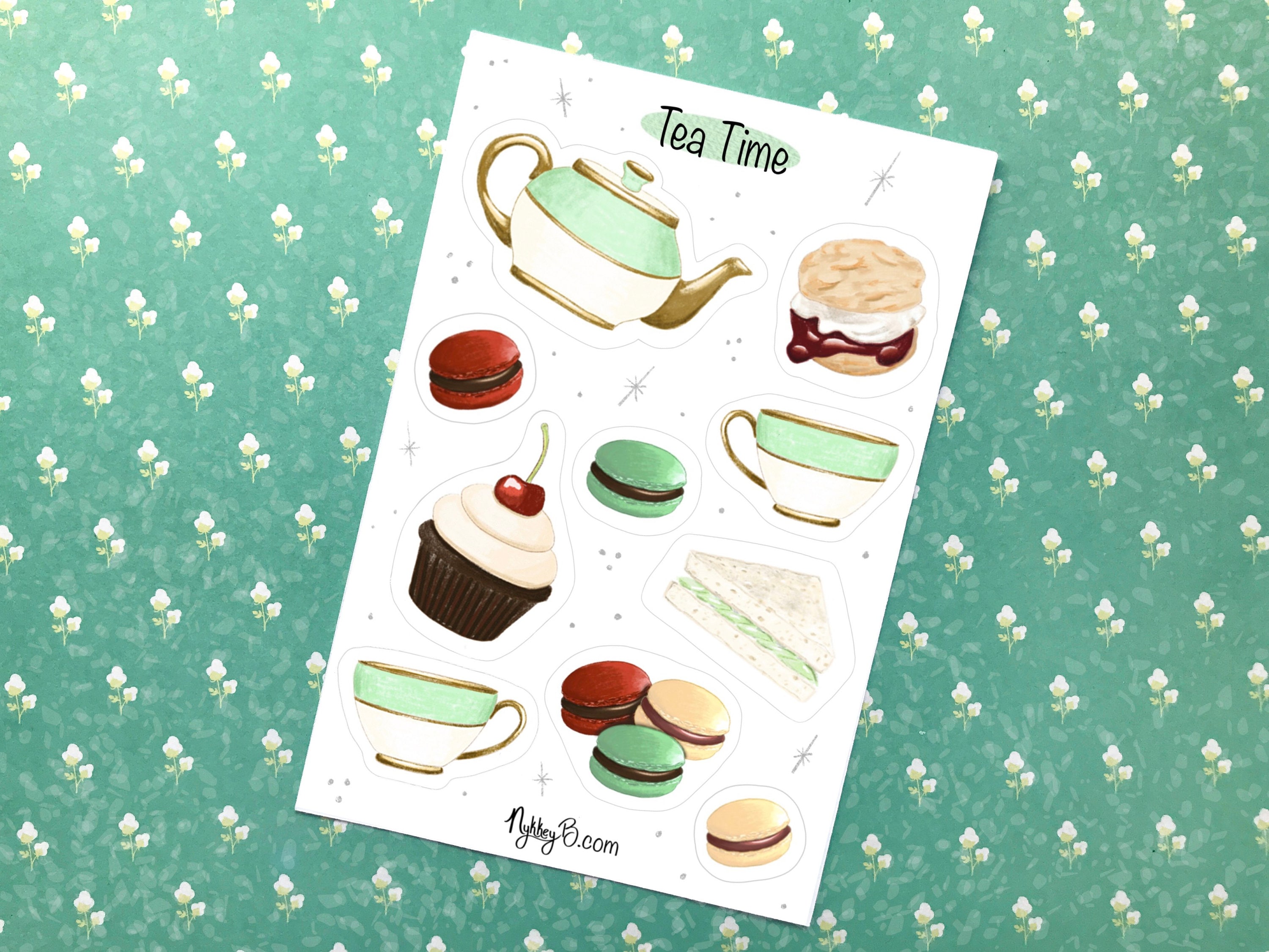 Tea Time Sticker Sheet - Etsy