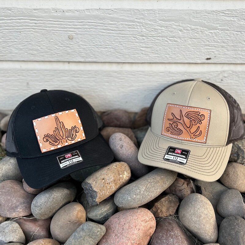 Tooled Leather Hat - Etsy