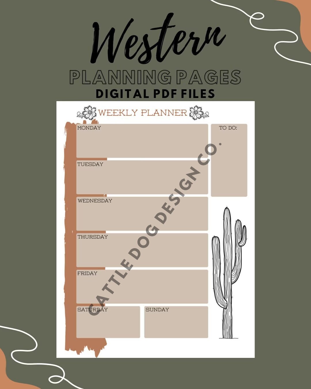 Western Digital Planner Pages – Monthly, Weekly, Meal & Bill Tracker ...