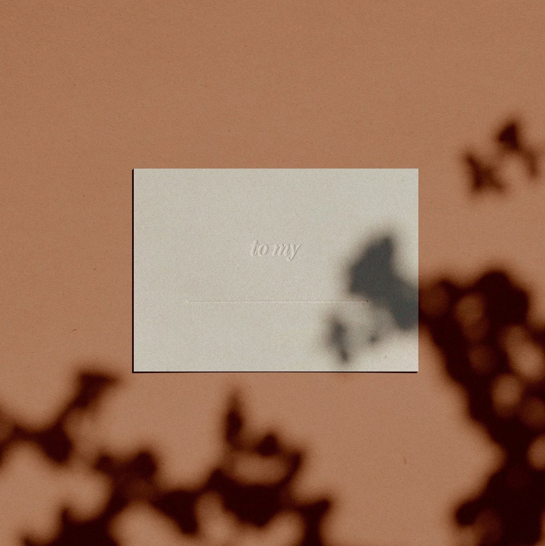 To My ______ Card | Letterpressed | Minimal | Simple | Classy | Modern ...