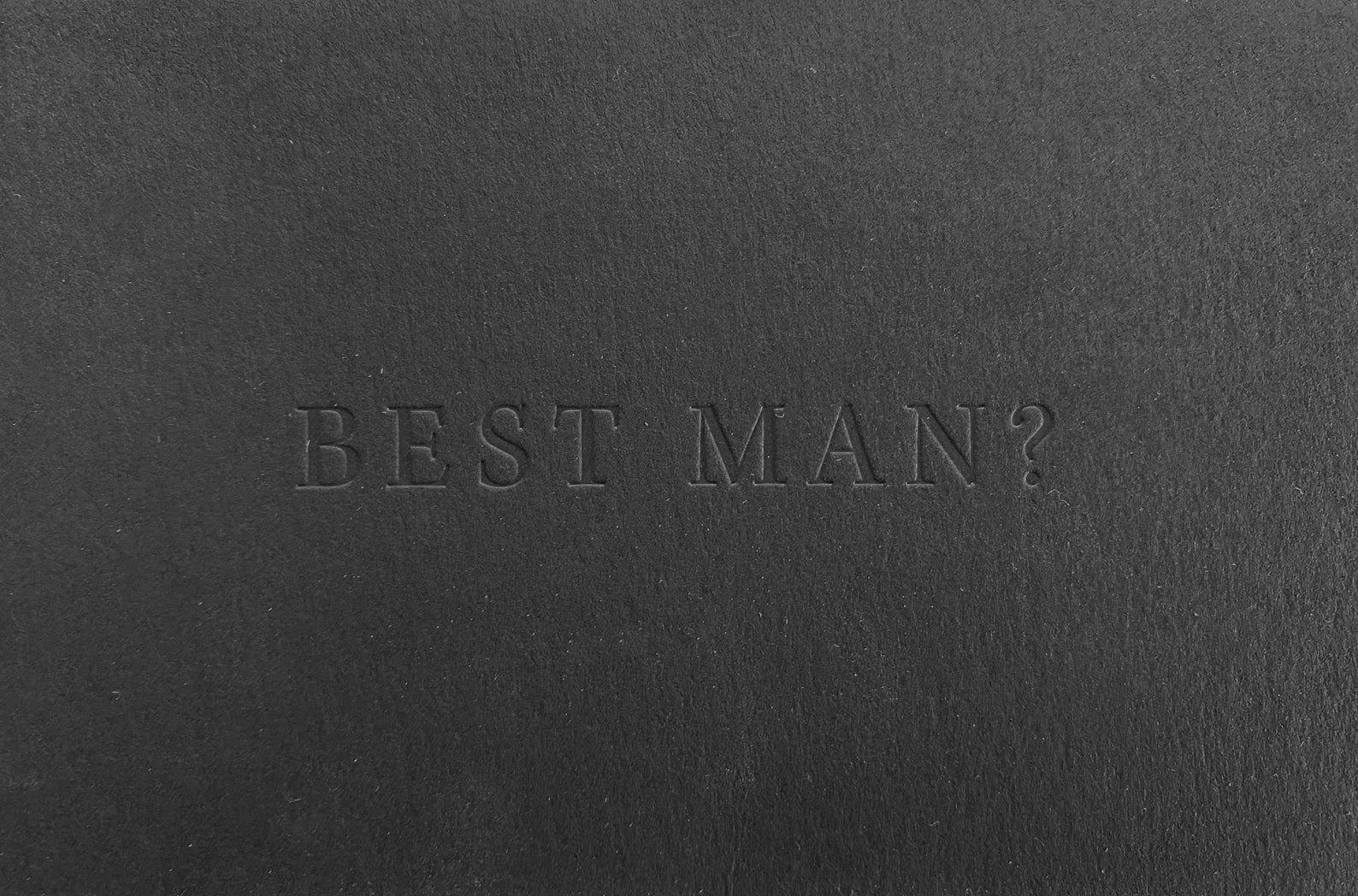 BEST MAN? Proposal Card | Letterpressed | Minimal | in Black | Simple ...