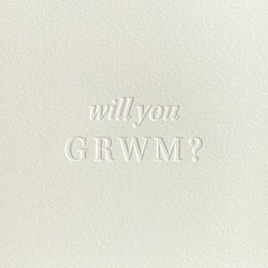 Will You GRWM? Card | Letterpressed | Minimal | Simple | Classy ...