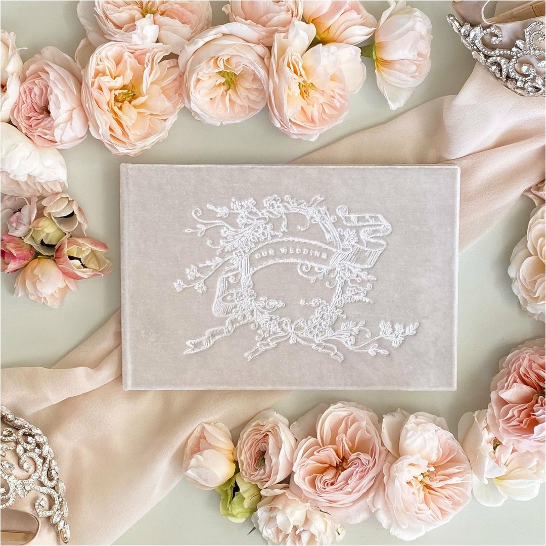 Silk Velvet Guestbook - "our Wedding" | Wedding Guestbook | Luxury ...