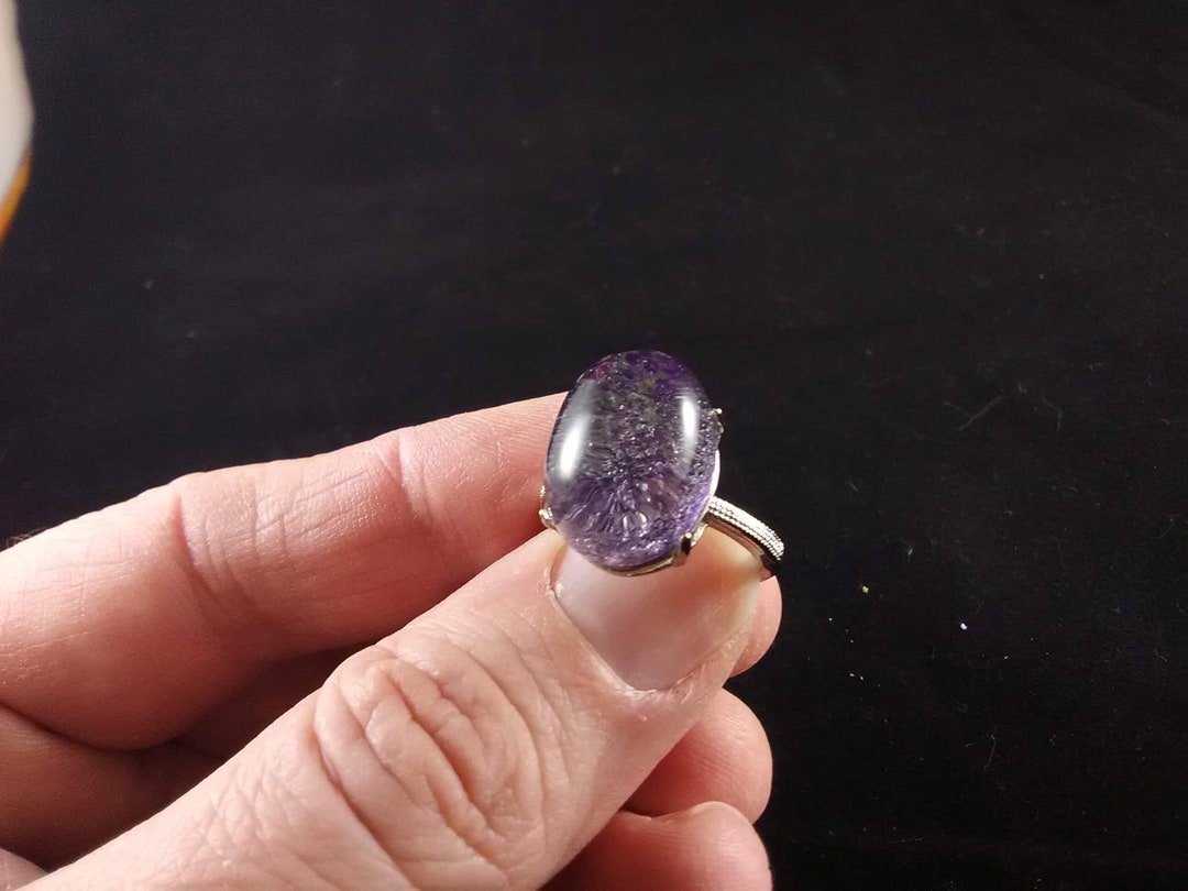 Purple Phantom Quartz Ring - Etsy