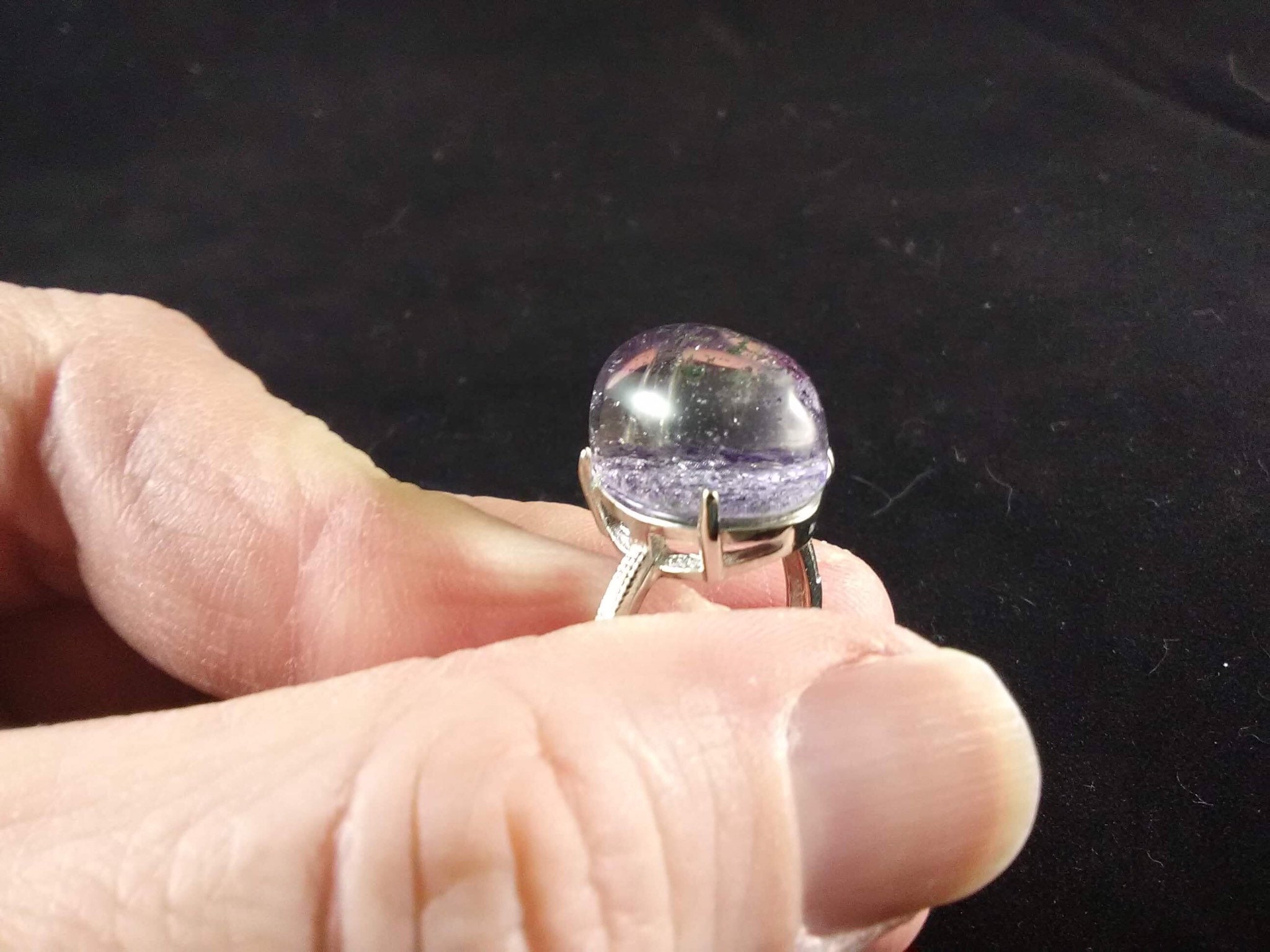 Purple Phantom Quartz Ring - Etsy