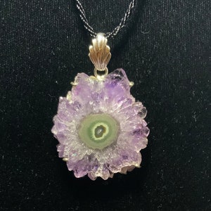 Natural Solar Amethyst Quartz Eye Pendant - Etsy