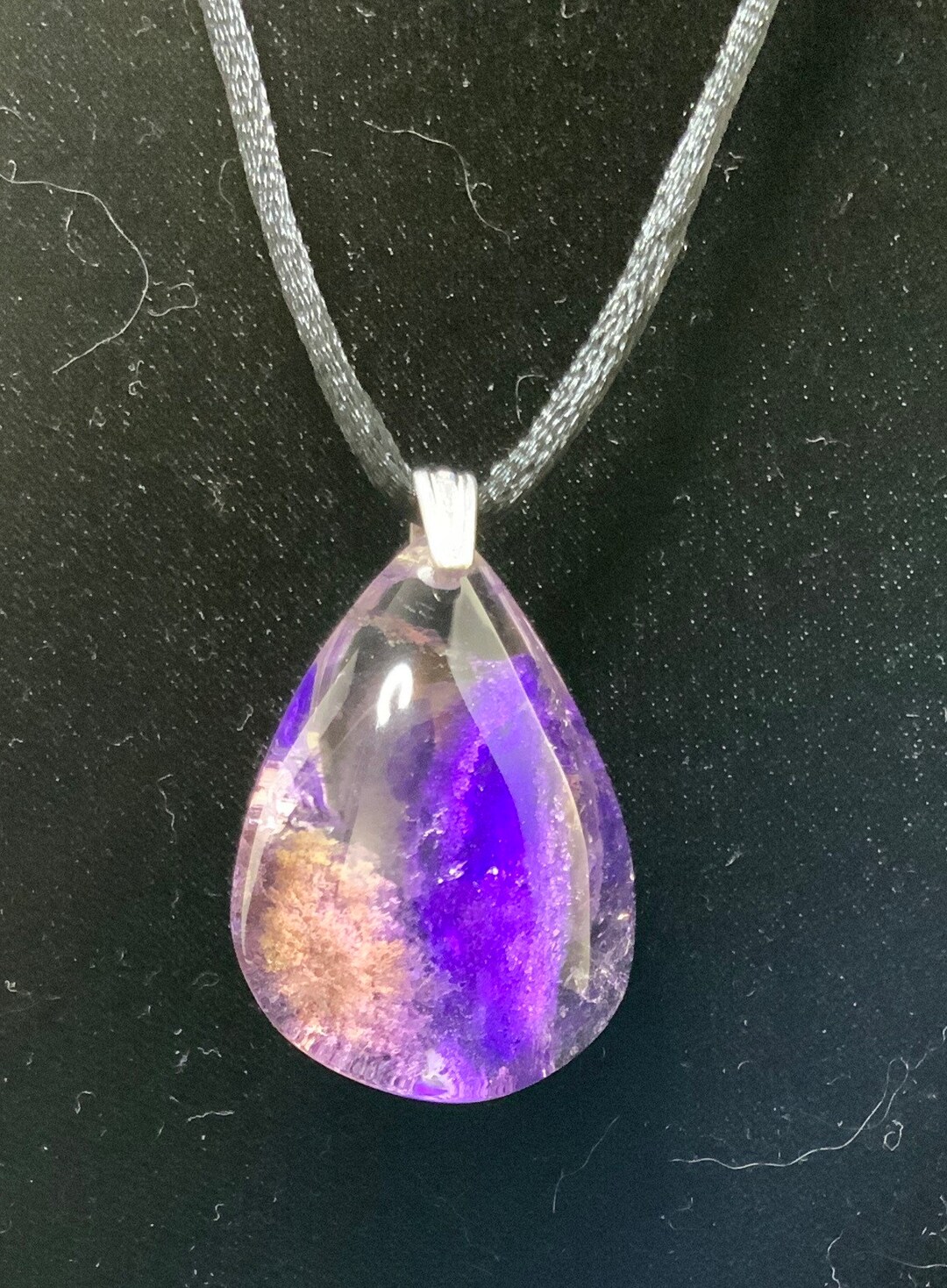 Purple Phantom Quartz Pendant - Etsy