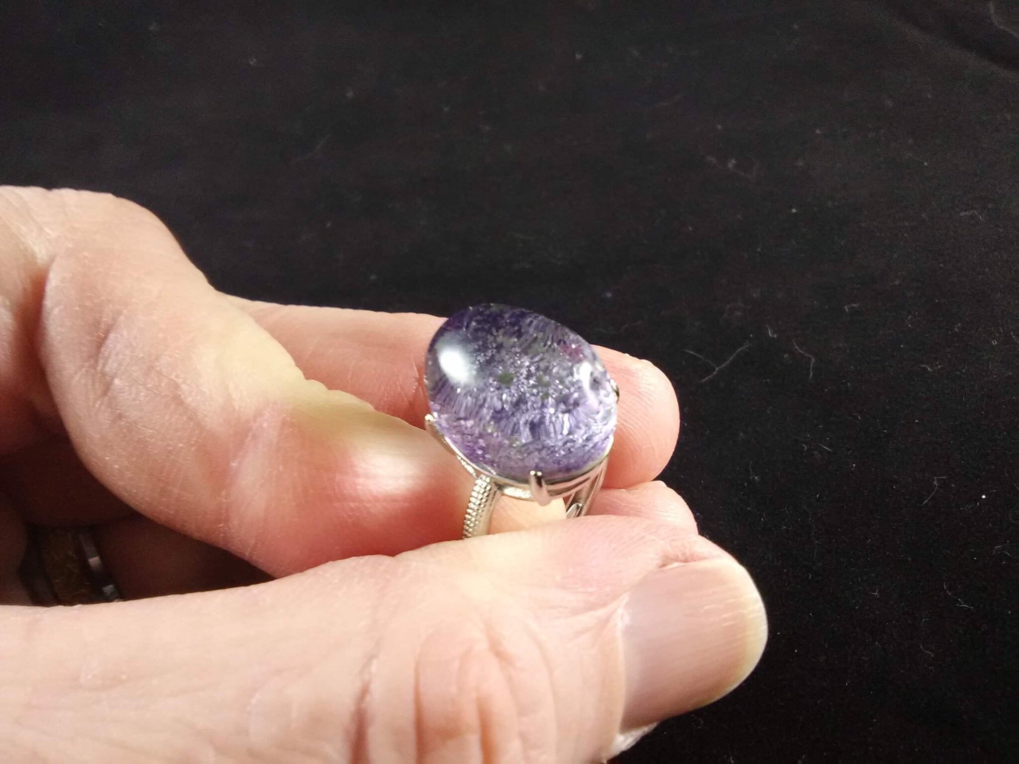 Purple Phantom Quartz Ring - Etsy