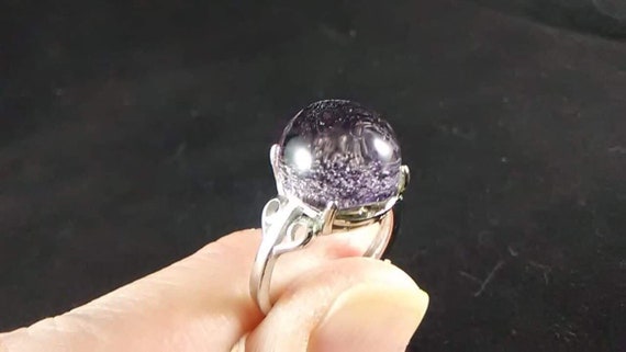 Natural Purple Phantom Quartz Ring | Etsy