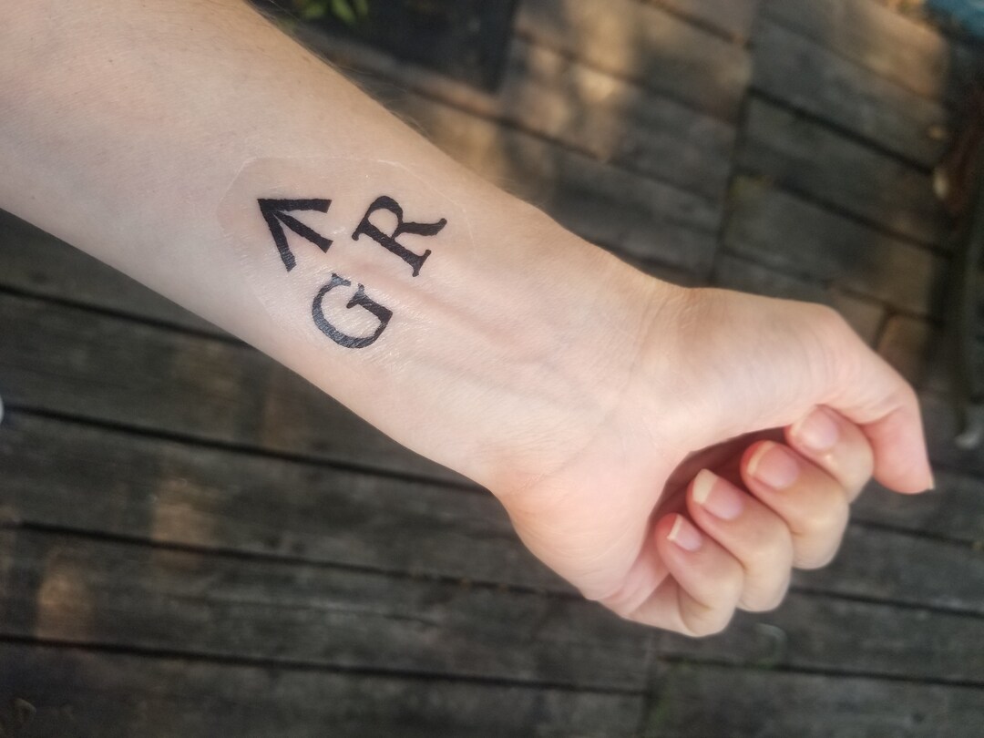 British Broad Arrow & GR Temporary Tattoo, 1.5x1.5" - Etsy