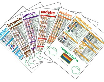 Girl Scouts Senior Badge Tracking Chart Instant Download Printable ...