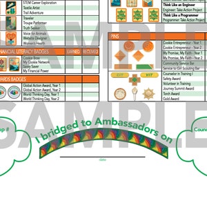 Girl Scouts Senior Badge Tracking Chart Instant Download Printable ...
