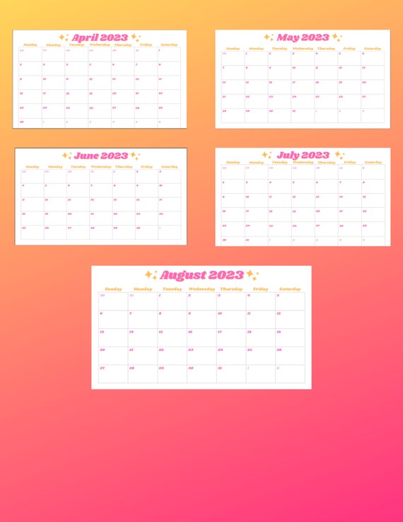 3 Month Calendar June July August 2022