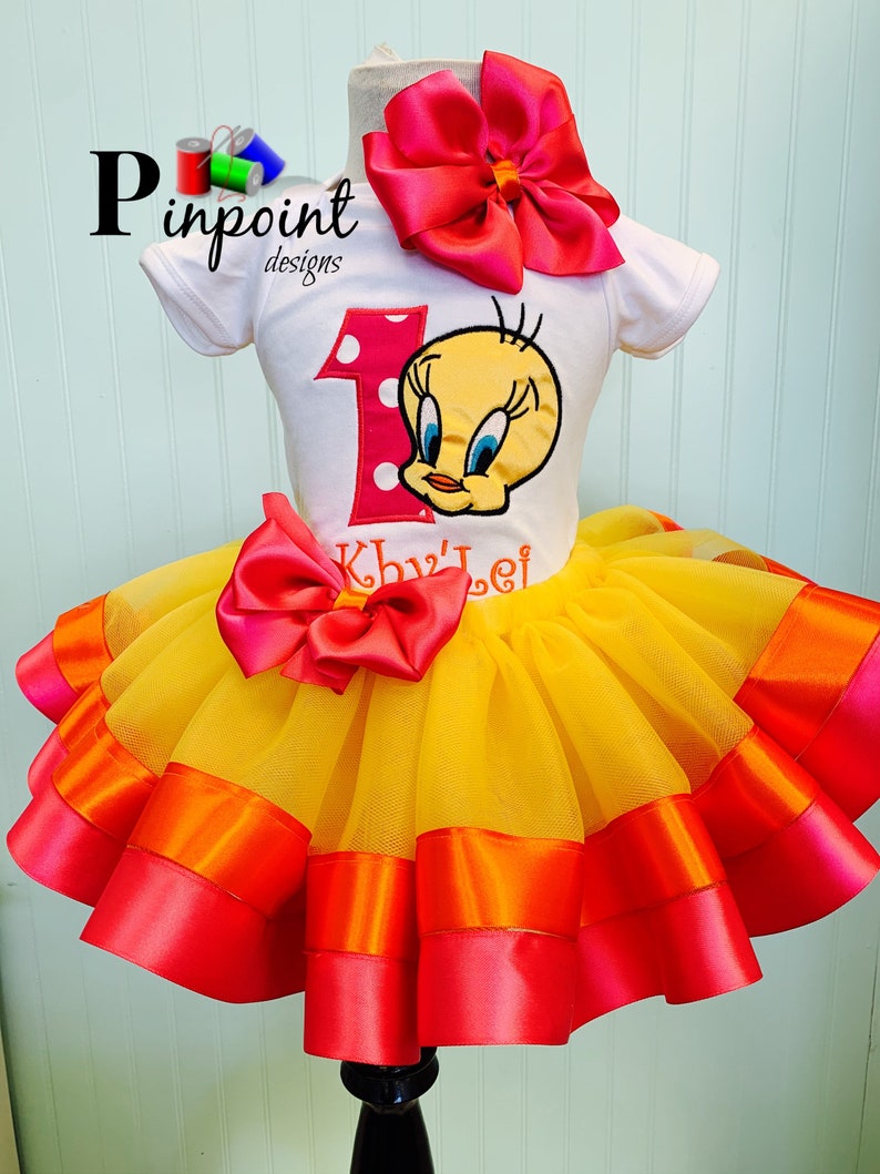 Tweety Bird Outfit, Tweety Birthday, Tweety Bird Shirt, Baby Tutu ...