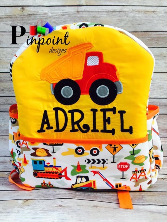 Construction Theme Backpack - Etsy