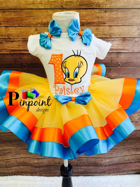 Bird Tutu Yellow Bird Birthday Baby Bird Outfit Tweety - Etsy
