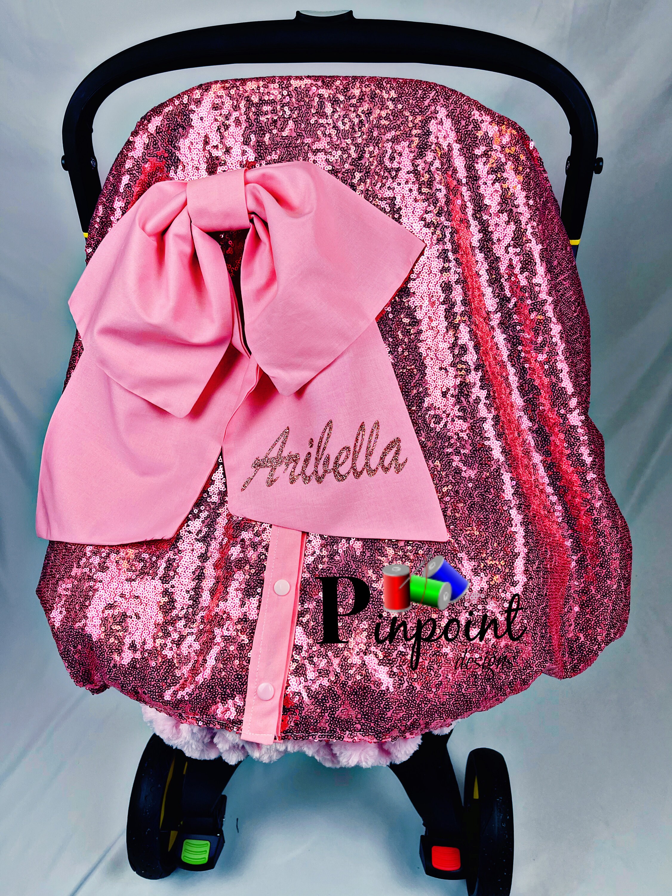 Pink Sequin Canopy, Sequin Canopy, Set Car Seat Cover, Sparkly Canopy ...
