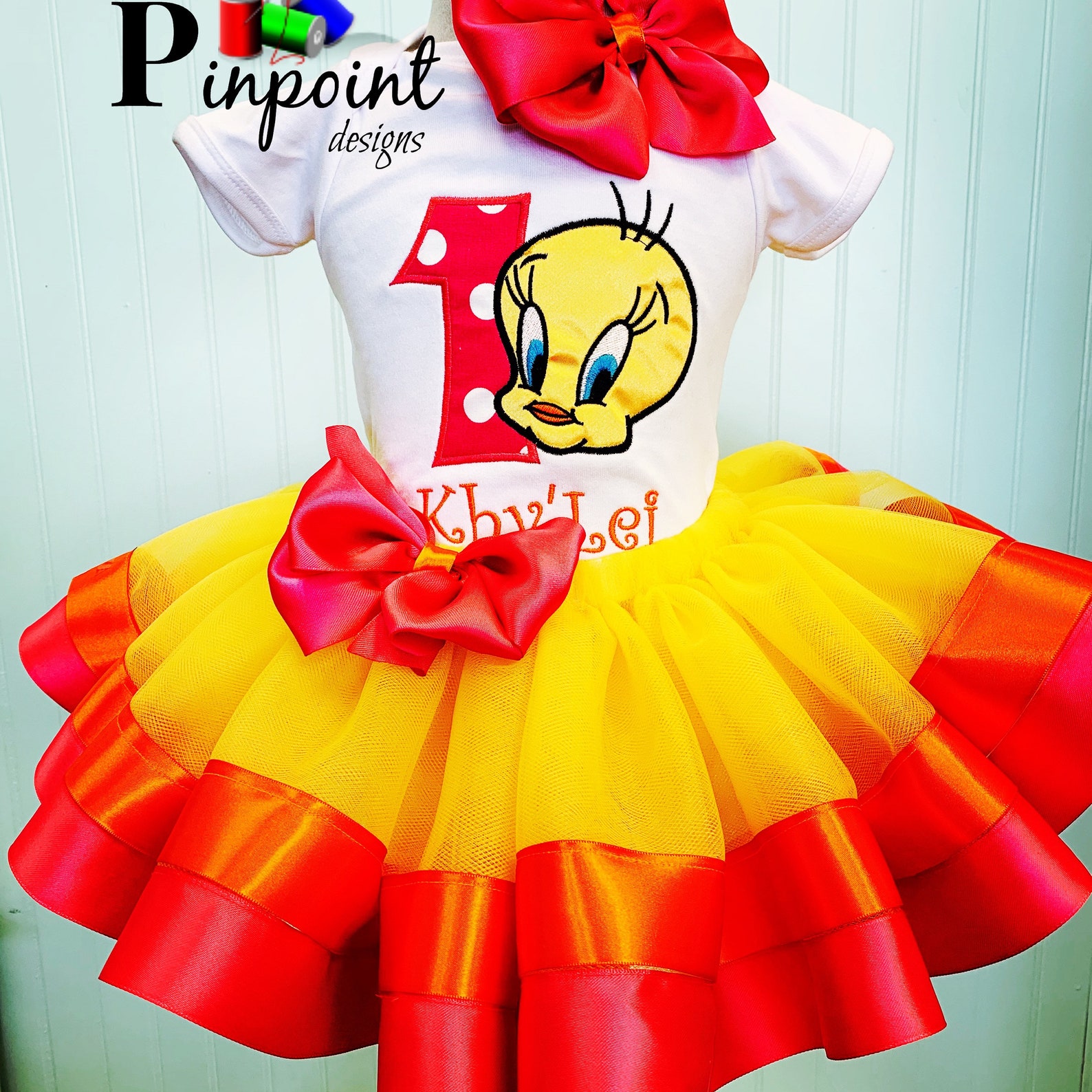 Tweety Bird Outfit, Tweety Birthday, Tweety Bird Shirt, Baby Tutu ...