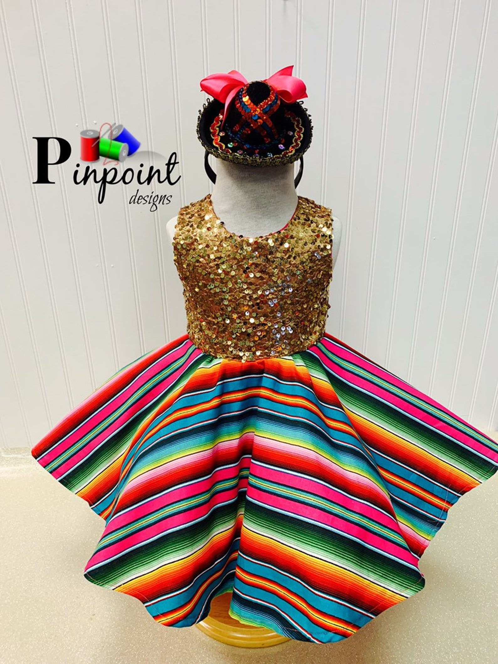 Fiesta Party Dress Serape Toddler Dress Serape and Sequin - Etsy