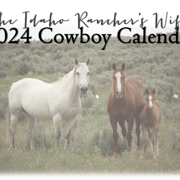 Cowboy Western Calendar - Etsy