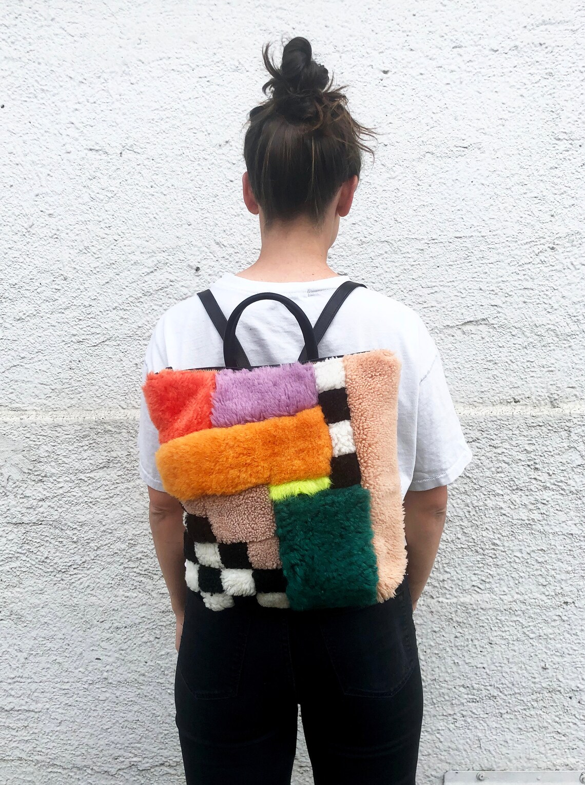 Playground Sheepskin Backpack Purse Womens Backpack | Etsy