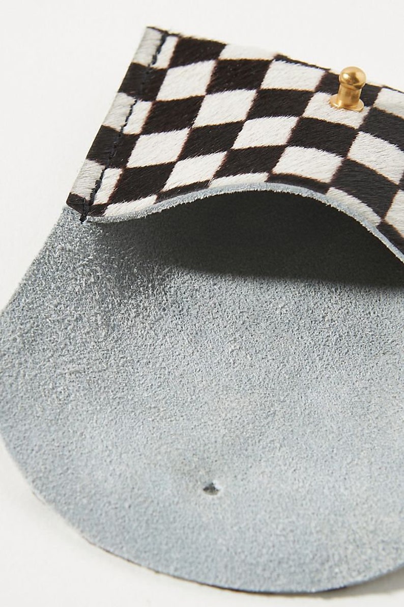 Checkered Cowhide Cardholder | Bag | Wallet | Coin Purse | Envelope ...