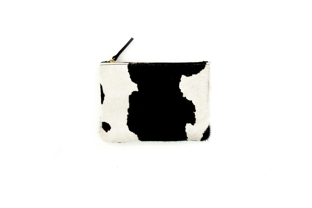 Cow Print Cowhide Pouch | Bag | Phone Case | Zipper Pouch - Etsy