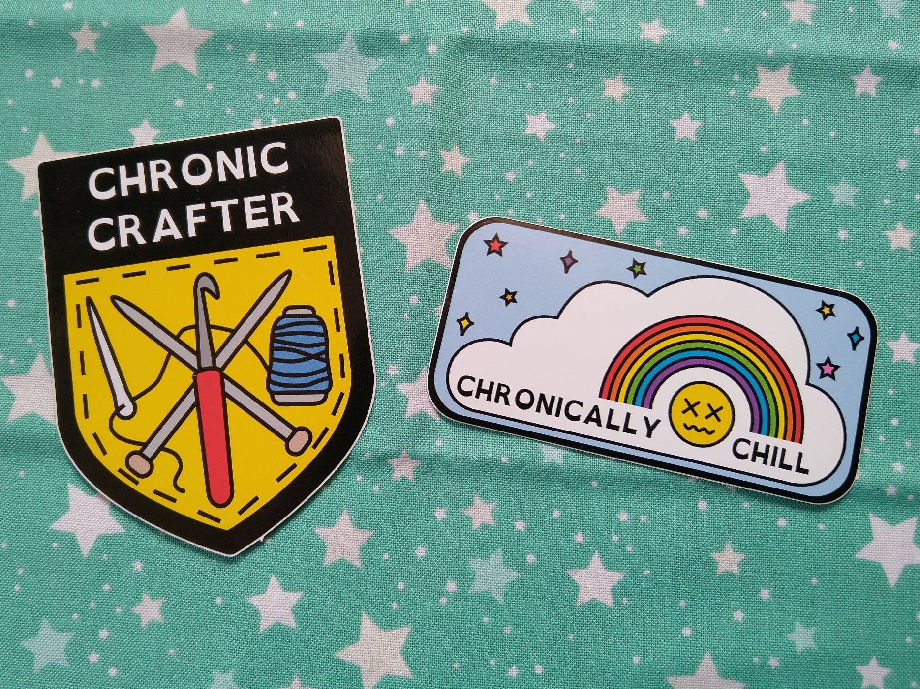 Chronically Chill Vinyl Sticker | Etsy