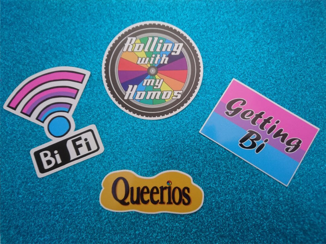 Bi the Way Pun Sticker Set - Etsy