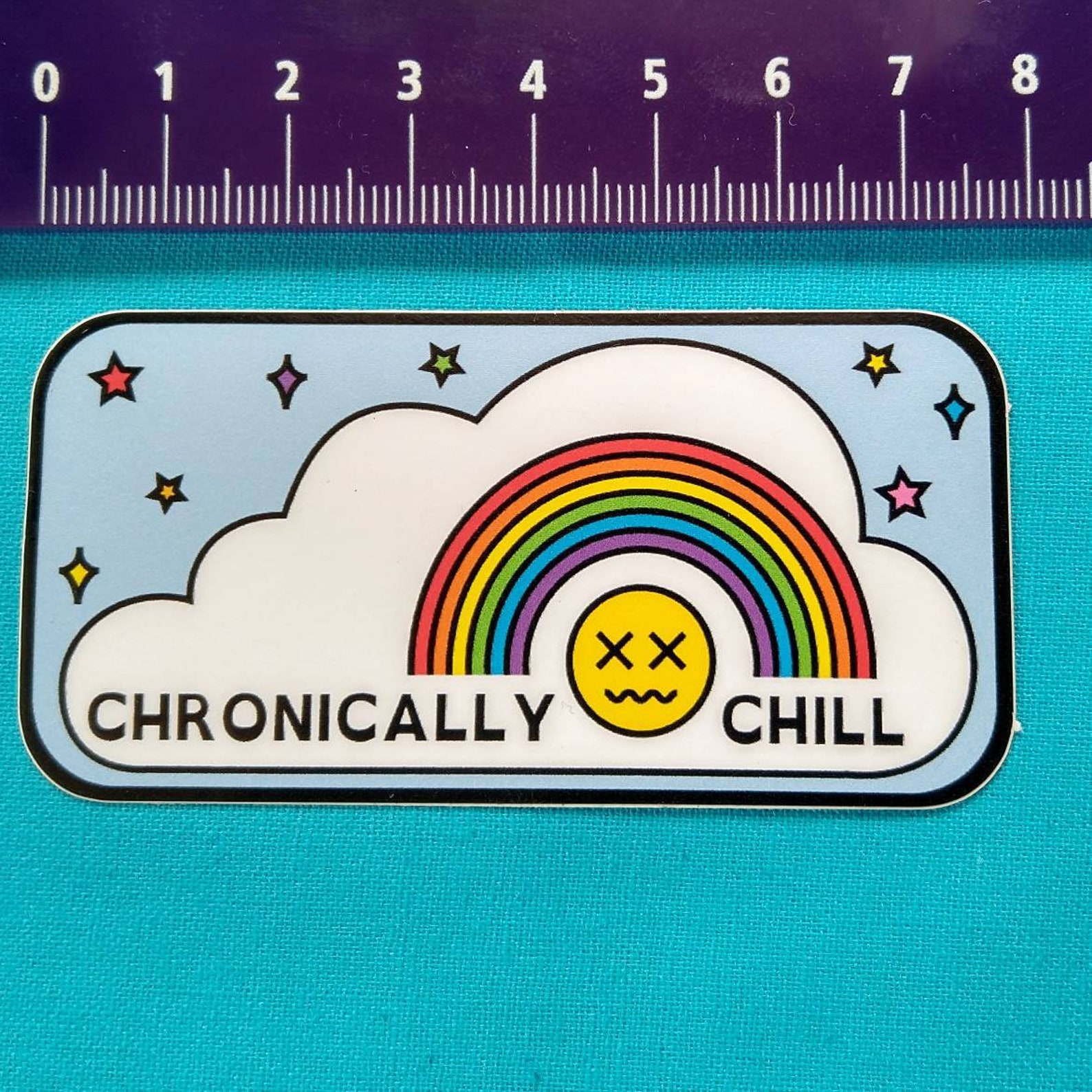 Chronically Chill Vinyl Sticker - Etsy UK