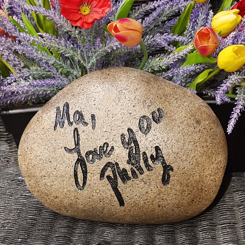 Landscape Rock Engraved - Etsy