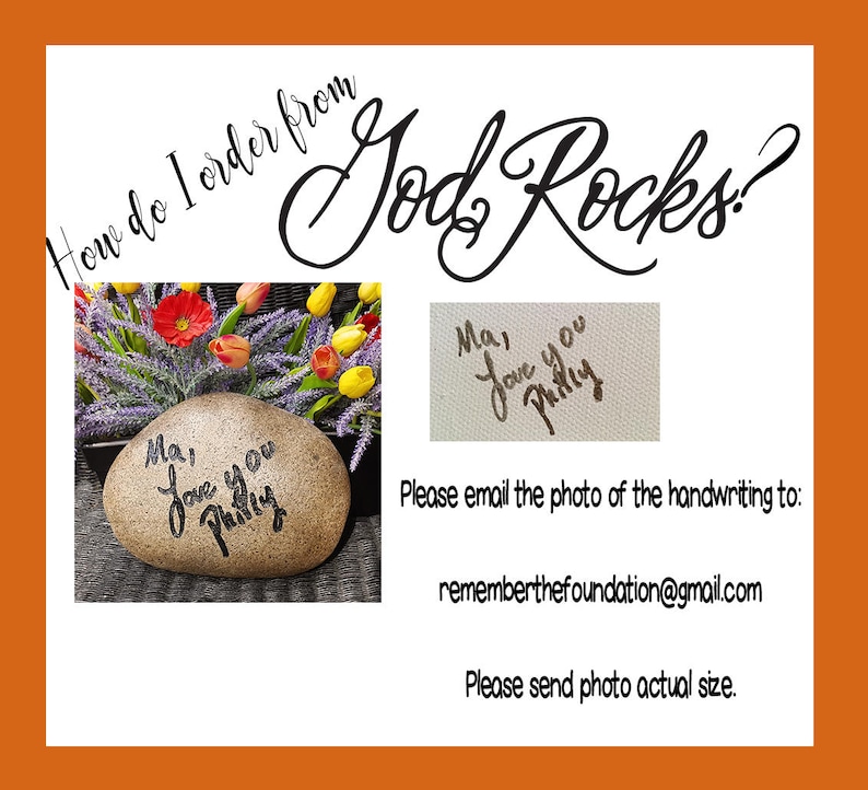 Handwriting - Garden Stones - Memorial Landscape Rock - Memory Rocks ...