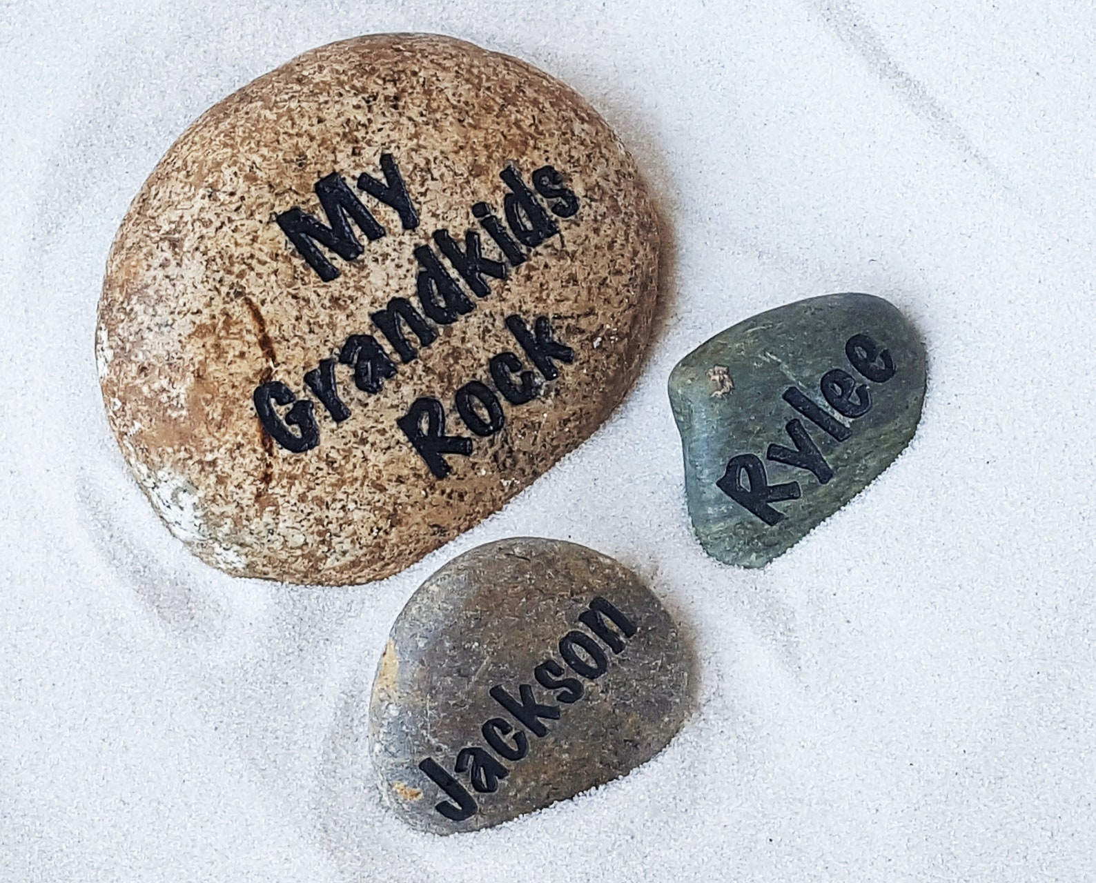 My Grandkids Rock, Gift for Grandma, Personalized Name Rocks, Gift for ...