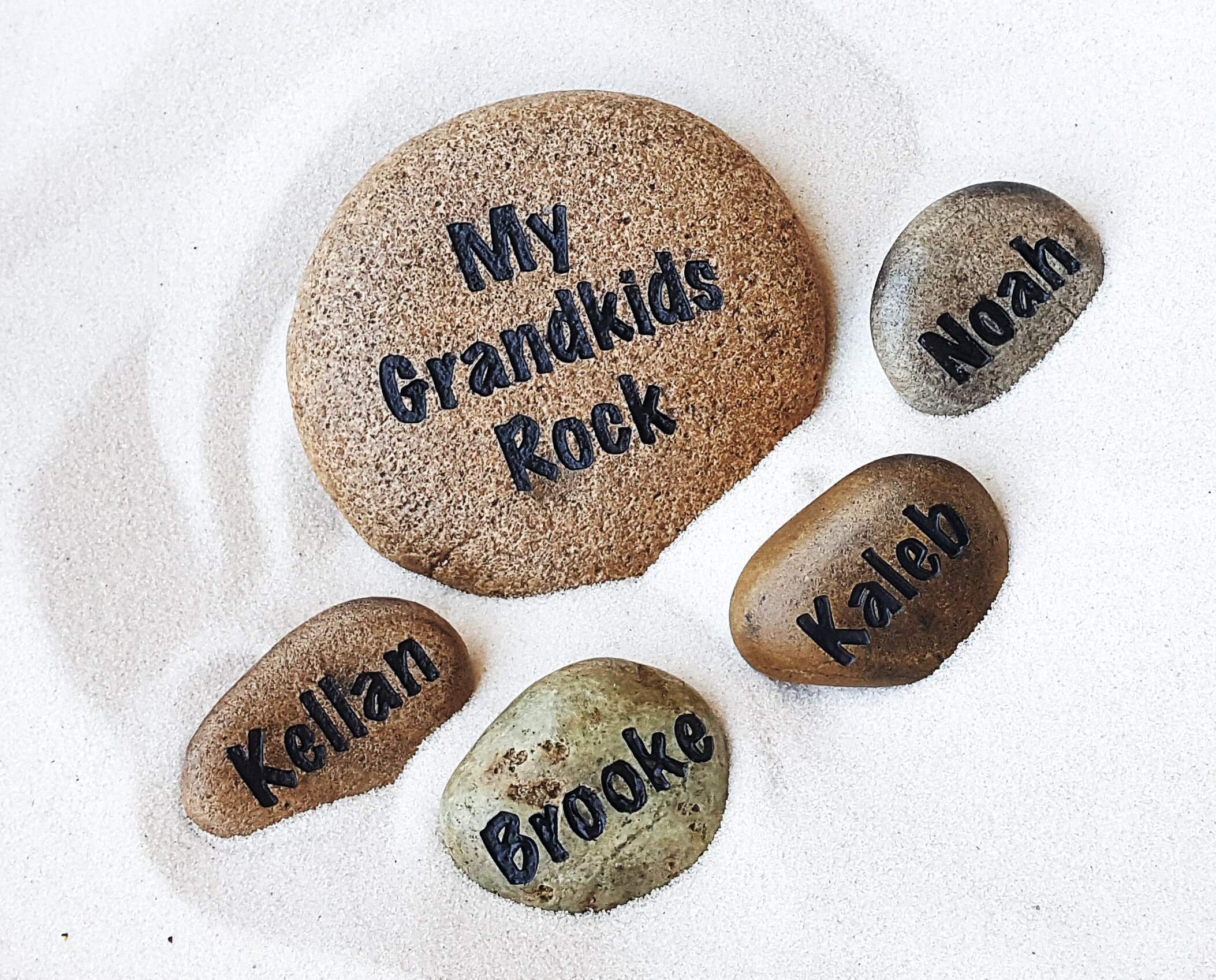 Grandparent Gift Grandkids Rock Personalized Name Rocks | Etsy