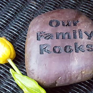 Our Family Rocks-personalized Family Stones-engraved Name Rocks-god ...