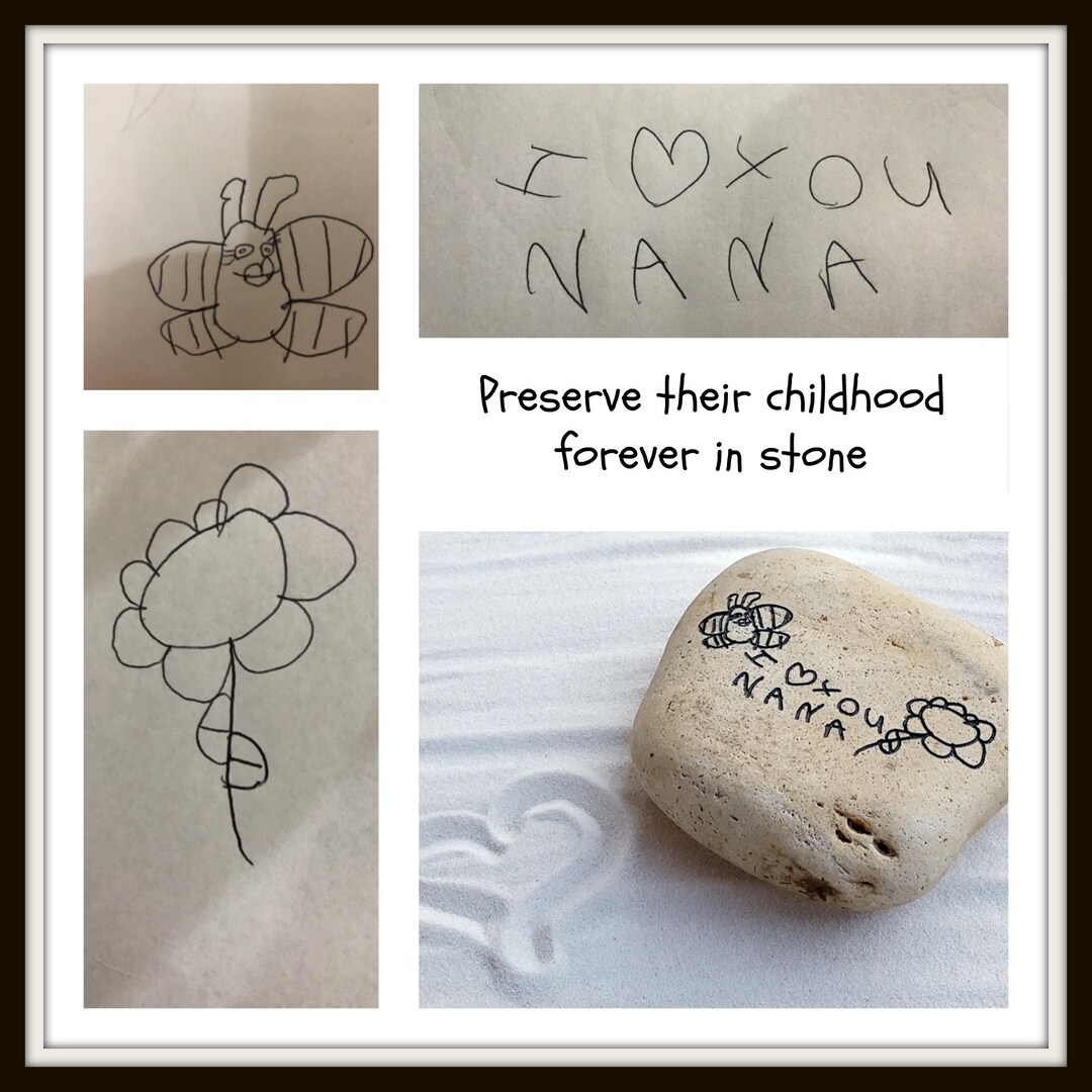 Engraved Children's Artwork | Personalized Gift for Parent or ...