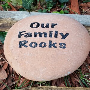 Our Family Rocks-engraved Natural River Rock-my Family Tree Heirloom ...