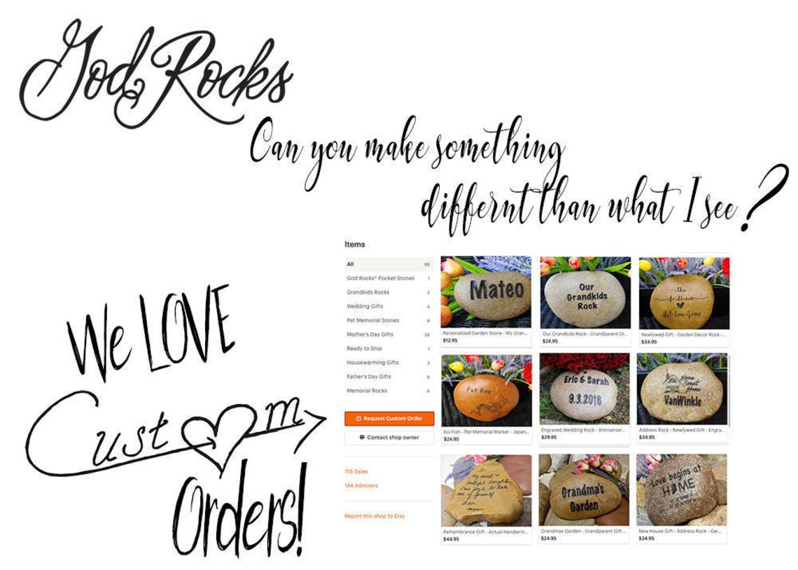 Our Family Rocks-personalized Family Stones-engraved Name - Etsy