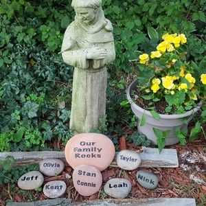 Our Family Rocks | Engraved Family Rock | Personalized Family Garden ...