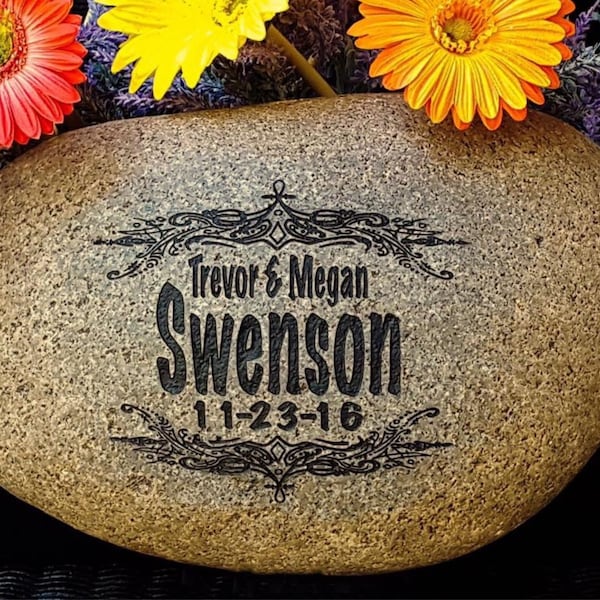 Engraved Stone - Etsy