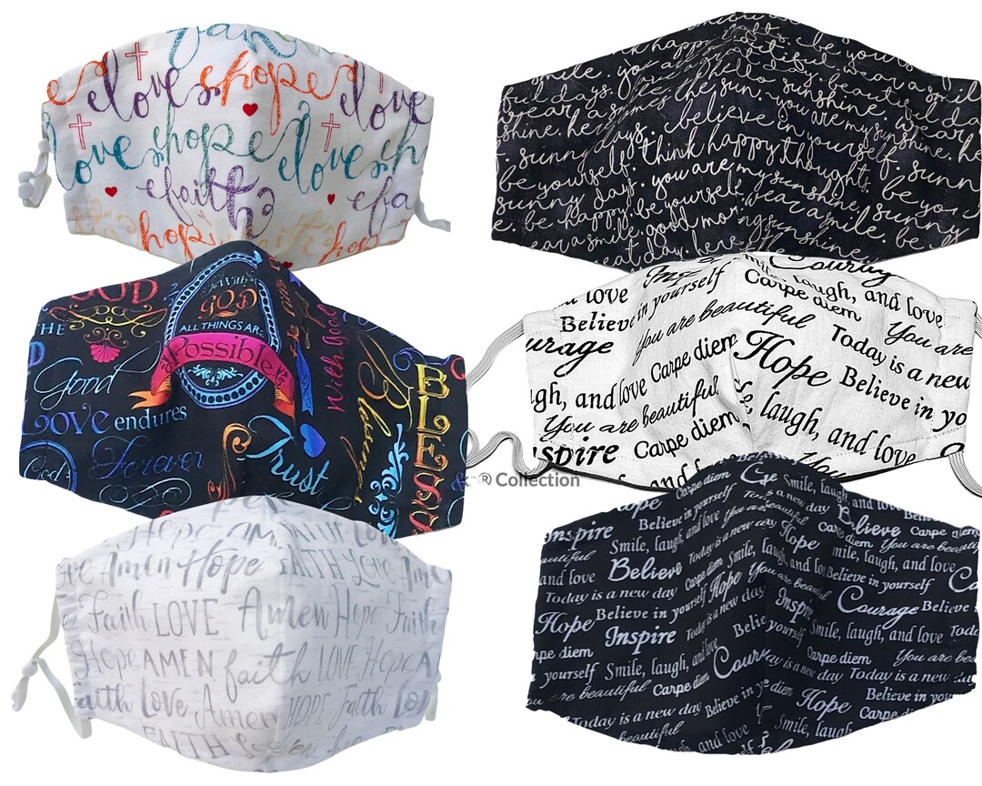 Christian Face Masks Fitted Face Mask Designer Face Mask Reusable Face ...