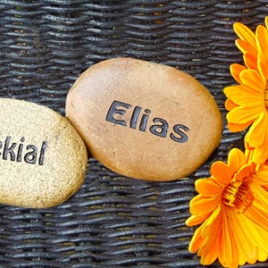 Engraved Name Rock | Personalized Engraved Rock | Child's Palm Size ...