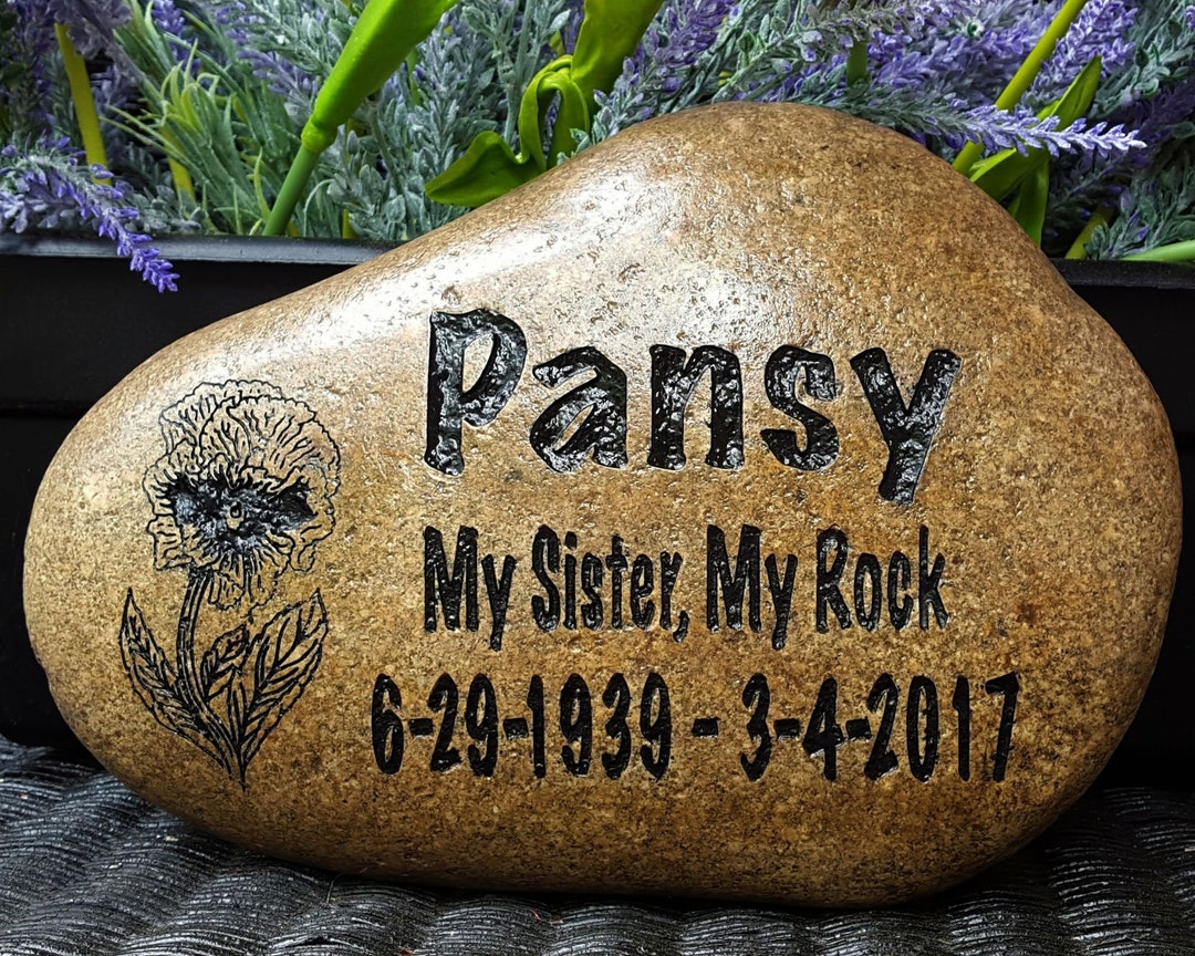 Celebration of Life Memorial Rock | Personalized Engraved Memorial | - Etsy