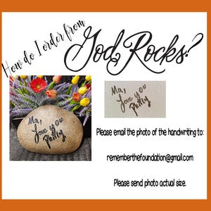 Actual Handwriting Rock Remembrance Gift in Memory of Personalized ...