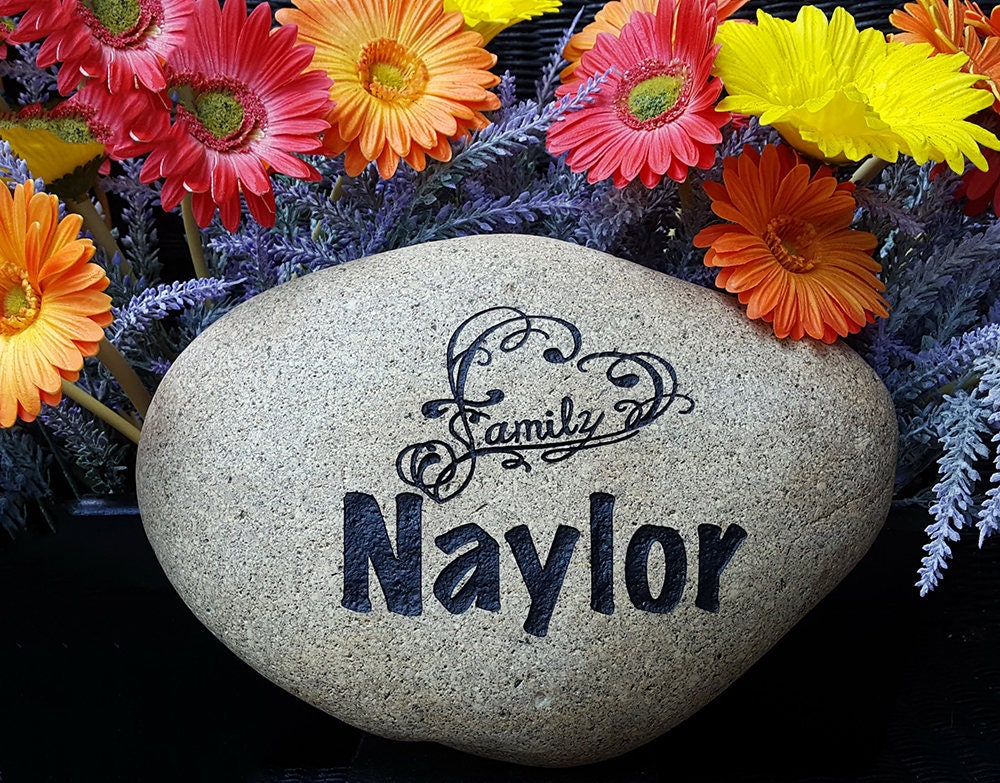 Address Rock Newlywed Gift Engraved Address Number | Etsy