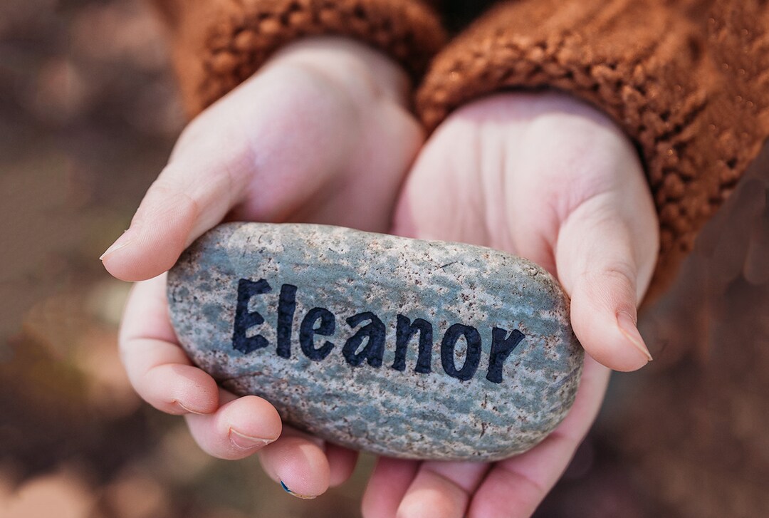 Engraved Name Rock | Personalized Engraved Rock | Child's Palm Size ...