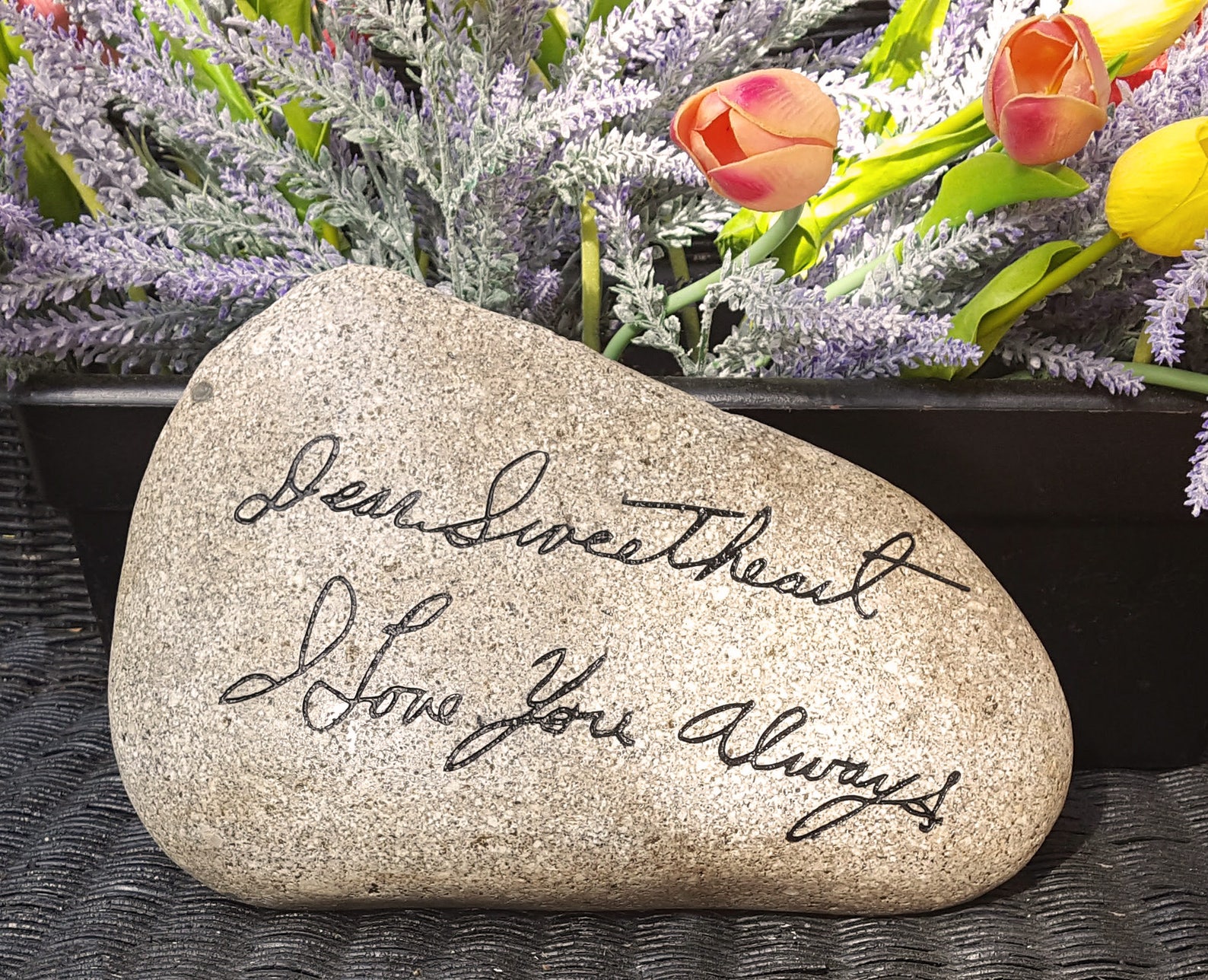 Actual Handwriting Rock Remembrance Gift in Memory of - Etsy