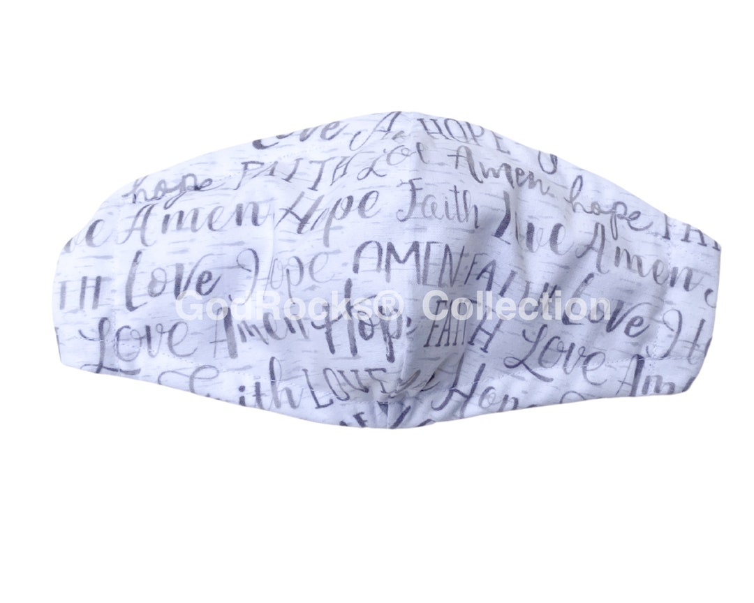 Designer Christian Face Mask 3-ply Cotton Washable Breathable Face Mask ...