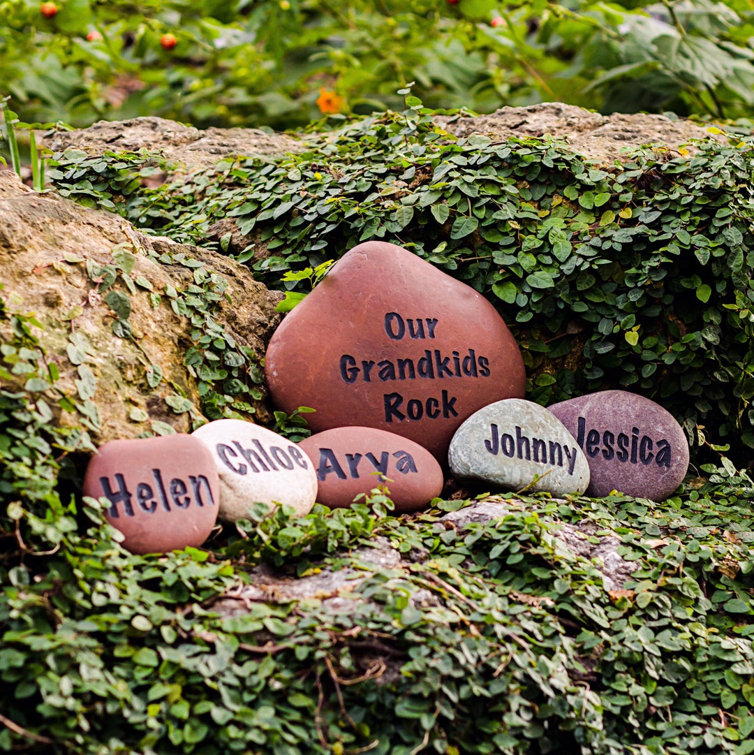 Our Grandkids Rock 4 to 6 Names - Gift for Mom - Personalized - Grandma ...